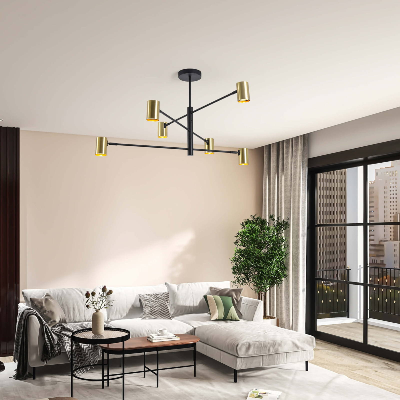 Lampa sufitowa SNOW 6 złota (LP-731/6P GD) - Light Prestige