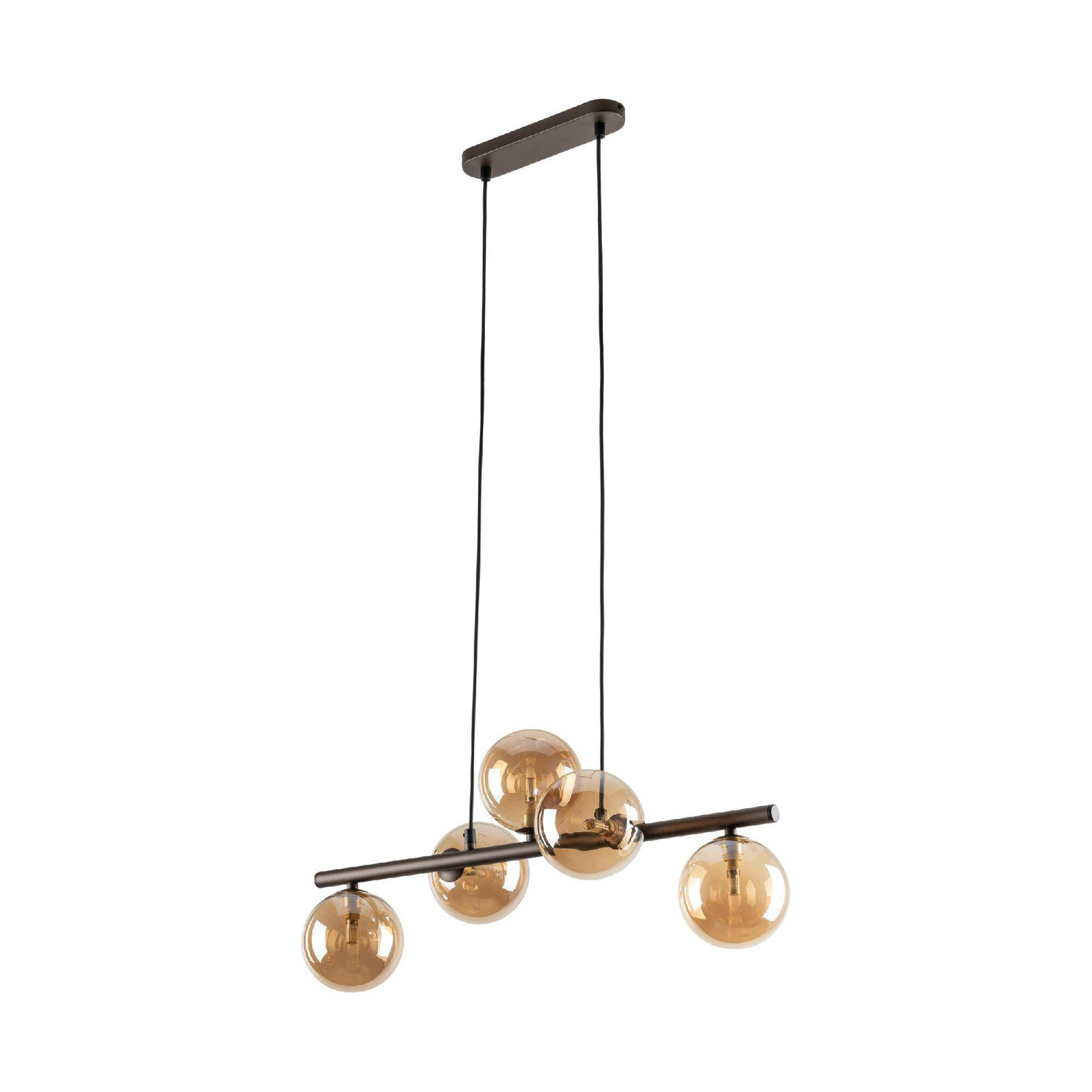 Lampa wisząca ESTERA BROWN 5 (6105) - TK Lighting Brązowy || Bursztynowy \ 5 - sklep Tomix