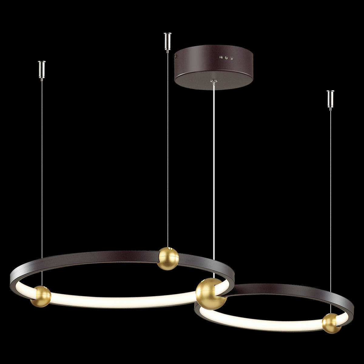 Ledowa lampa wisząca Aurora No.2 40 cm czarna Altavola Design